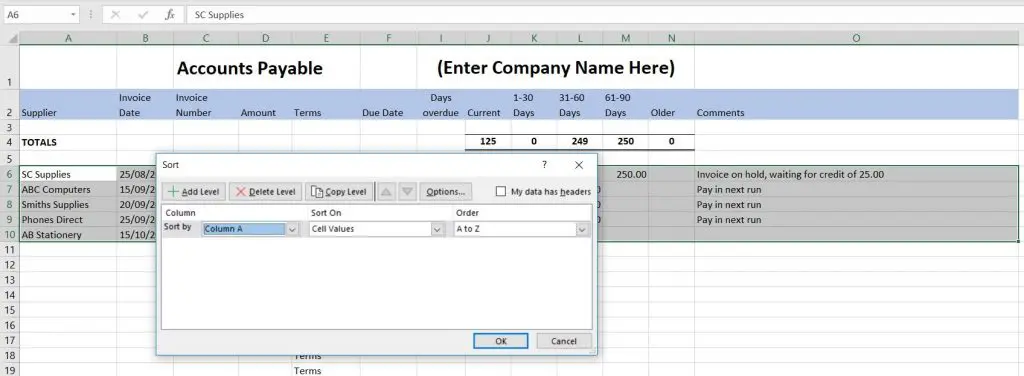 Accounts Payable Template - Free Download Payable Template