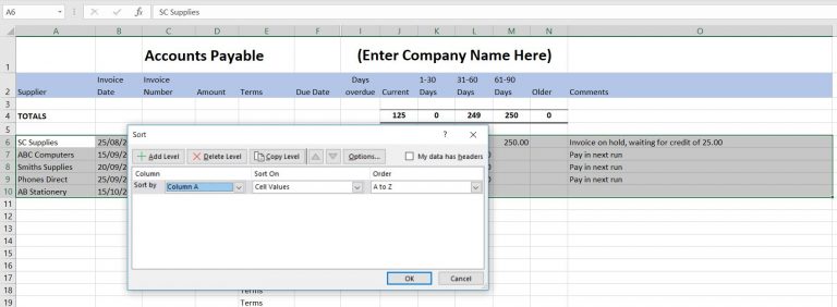Accounts Payable Template - Free Download Payable Template